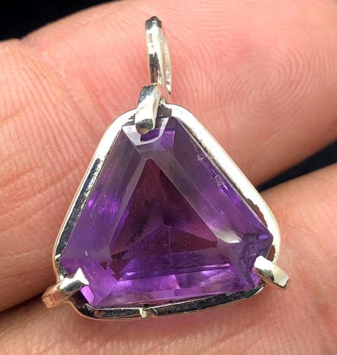 18 Carats Beautiful Amethyst Locket Sterling With Silver 925 - Etsy