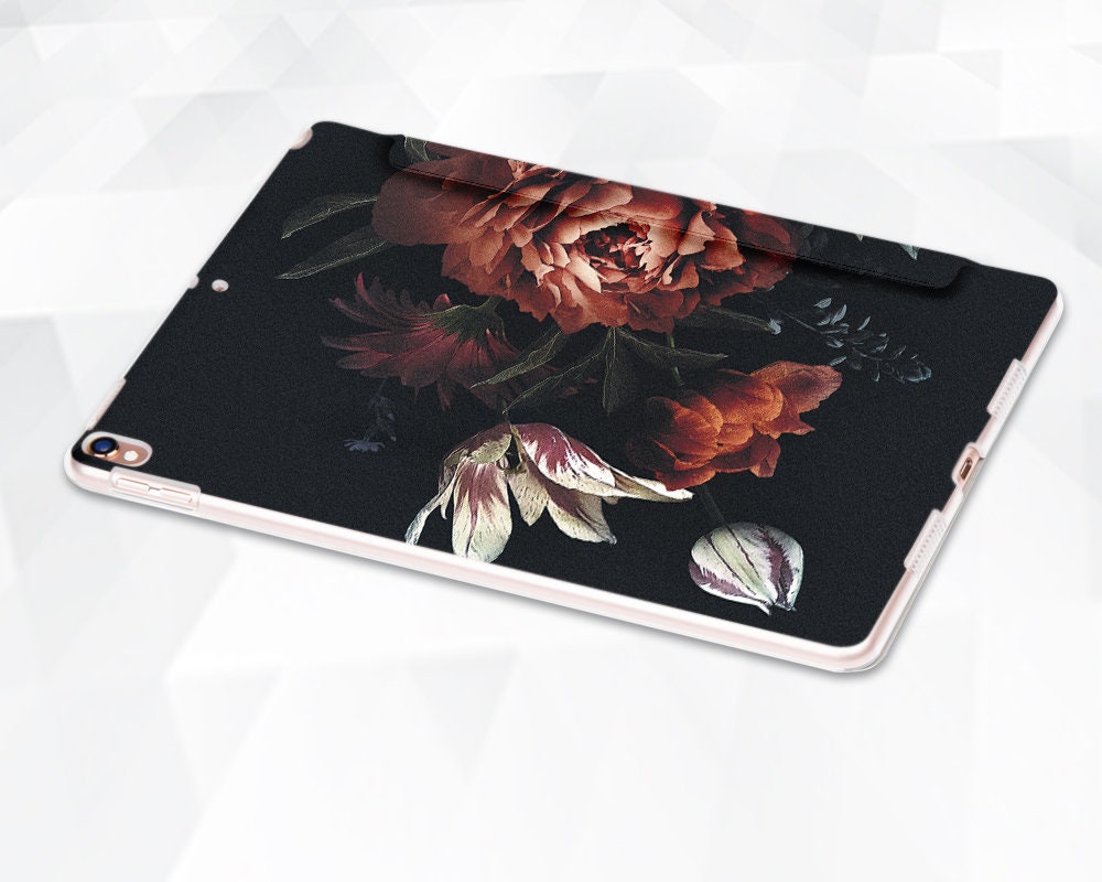 Flowers iPad Case Girl Vintage iPad 9.7 10.2 8th Pro 11 10.5 12.9 Air 4 ...