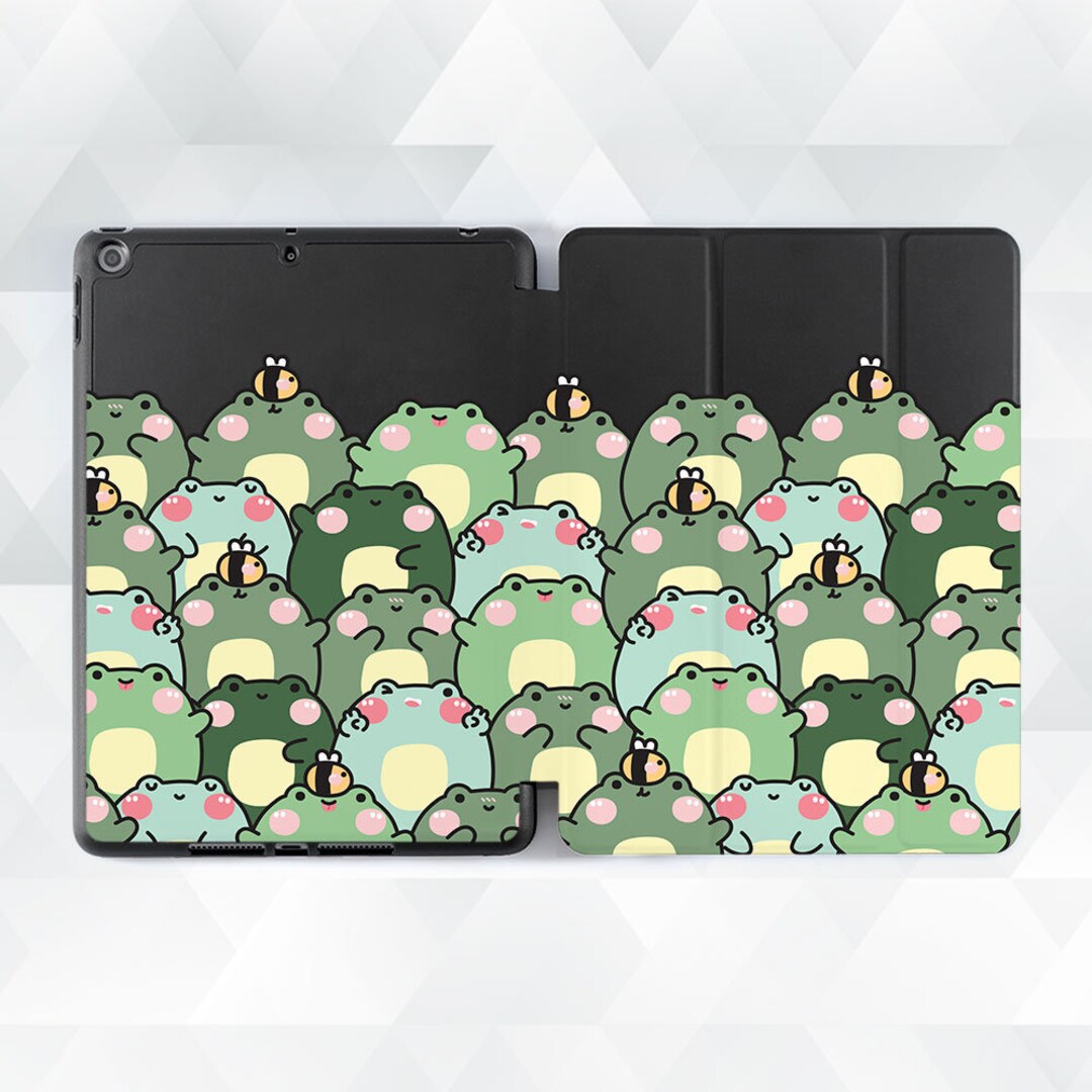 Kawaii iPad Case Cute Frogs iPad Air 5th iPad 10th 9th Pro 12.9 11 iPad ...