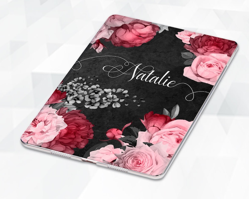 Aesthetic iPad Case Name Flowers iPad 10th 10.2 9.7 Pro 11 10.5 12.9 ...