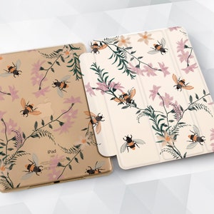 Bee iPad Case 6th Gen Floral Girl iPad 9.7 2018 Cute Flowers iPad Pro ...