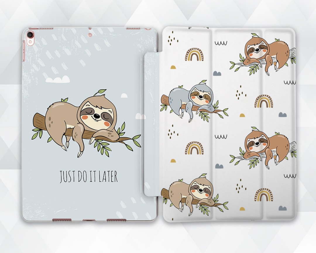 Sloth iPad Case Cute Animal iPad 10.2 9th 9.7 Pro 11 10.5 12.9 Air 5 4 ...