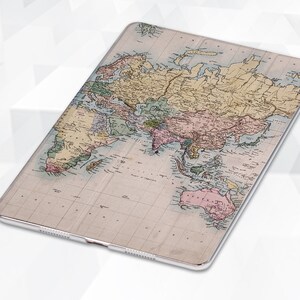 World Map iPad Case Vintage Travel iPad 9.7 10.2 7th Gen for Men Map ...