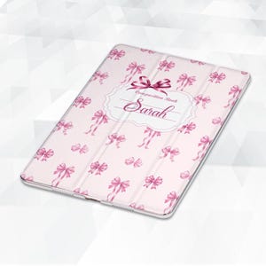 Name iPad Case Cute Bows iPad Air 5 iPad 10th 9th Pro 12.9 11 10.2 10.9 ...