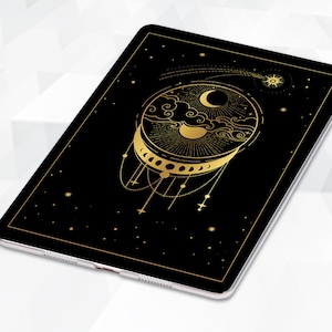 Moon iPad Case Vintage Stars iPad 9.7 10.2 7th Gold Night iPad Pro 11 ...