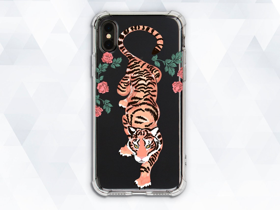 Tiger Iphone Case Girl Roses Iphone 11 Pro Max XR X 8 Plus 7 - Etsy