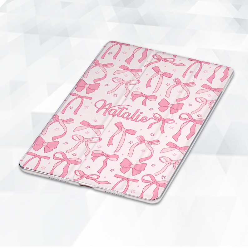 Name iPad Case Cute Bows iPad Air 5 iPad 10th 9th Pro 12.9 11 10.2 10.9 ...