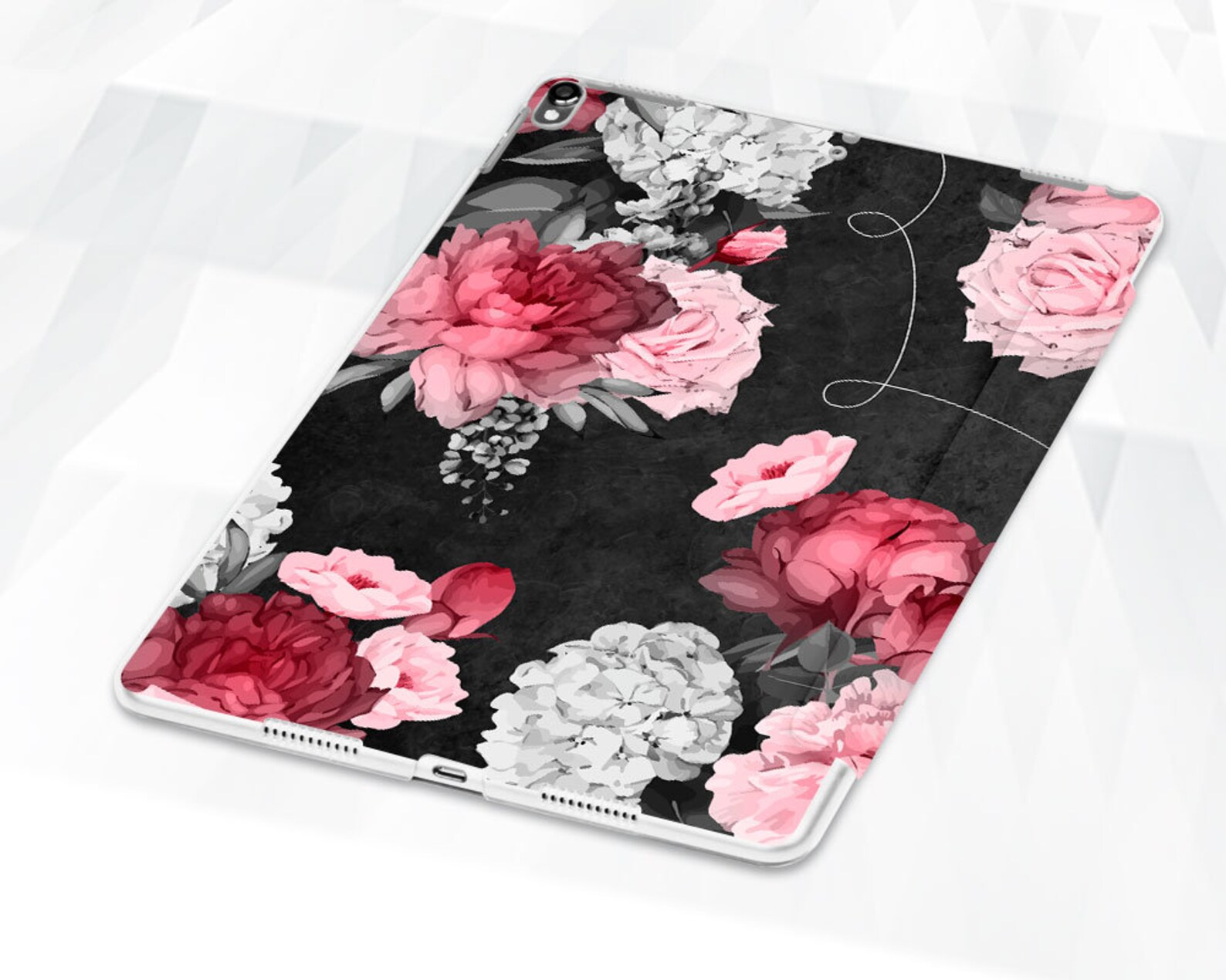 Aesthetic iPad Case Name Flowers iPad 10th 10.2 9.7 Pro 11 10.5 12.9 ...