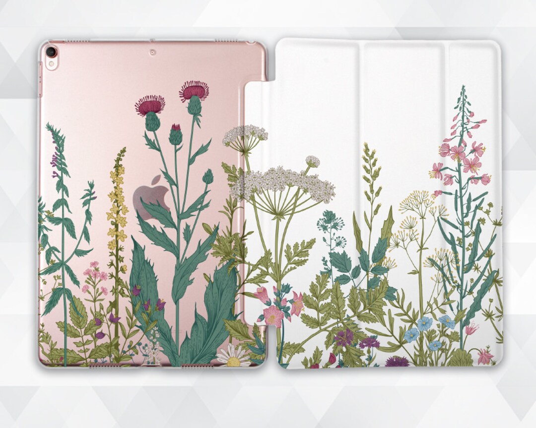 Flowers iPad Case Cute Girls iPad 9.7 6th 10.2 7th Gen Floral Nature ...