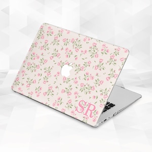 Monogram MacBook Case Aesthetic Initials MacBook Pro 13 14 Air 13 M2 M1 ...