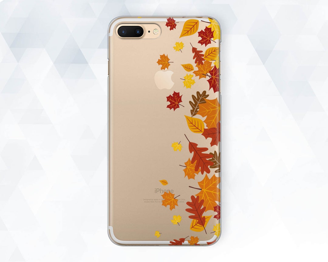 Leaves iPhone Case Cute Nature iPhone XR Xs 8 7 Orange Leaf Case for ...