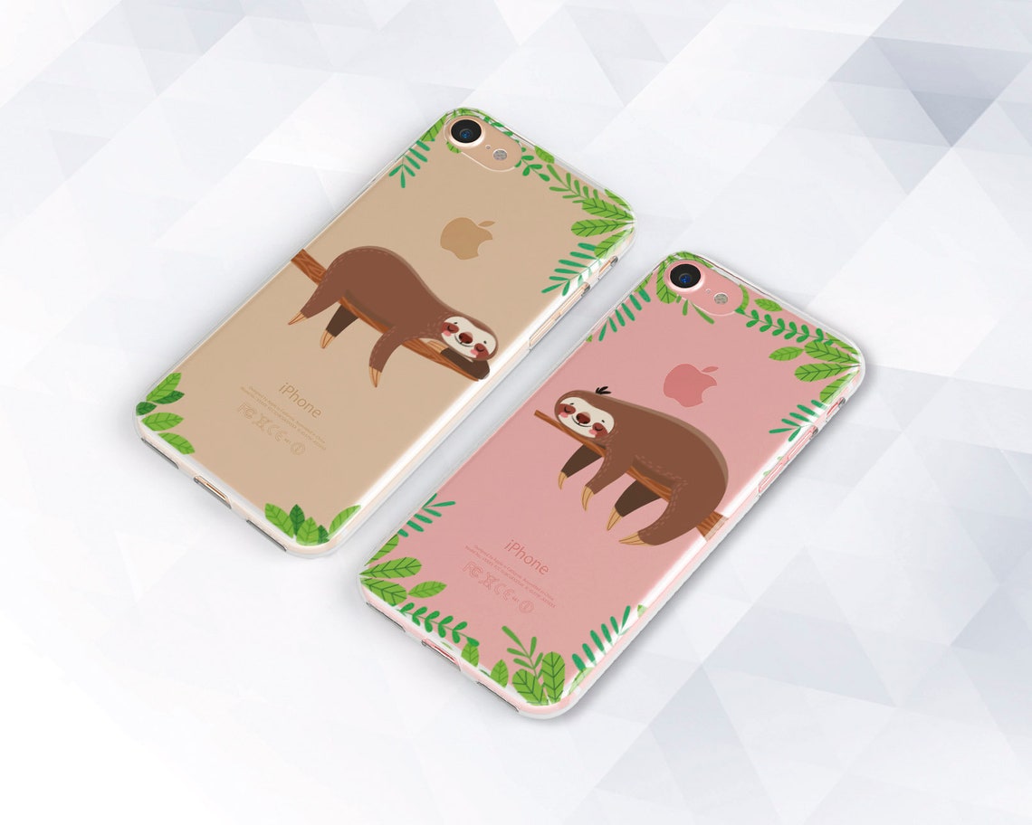 Sloth iPhone case Kawaii Cute iPhone XR Xs 8 7 Kid Girl case | Etsy