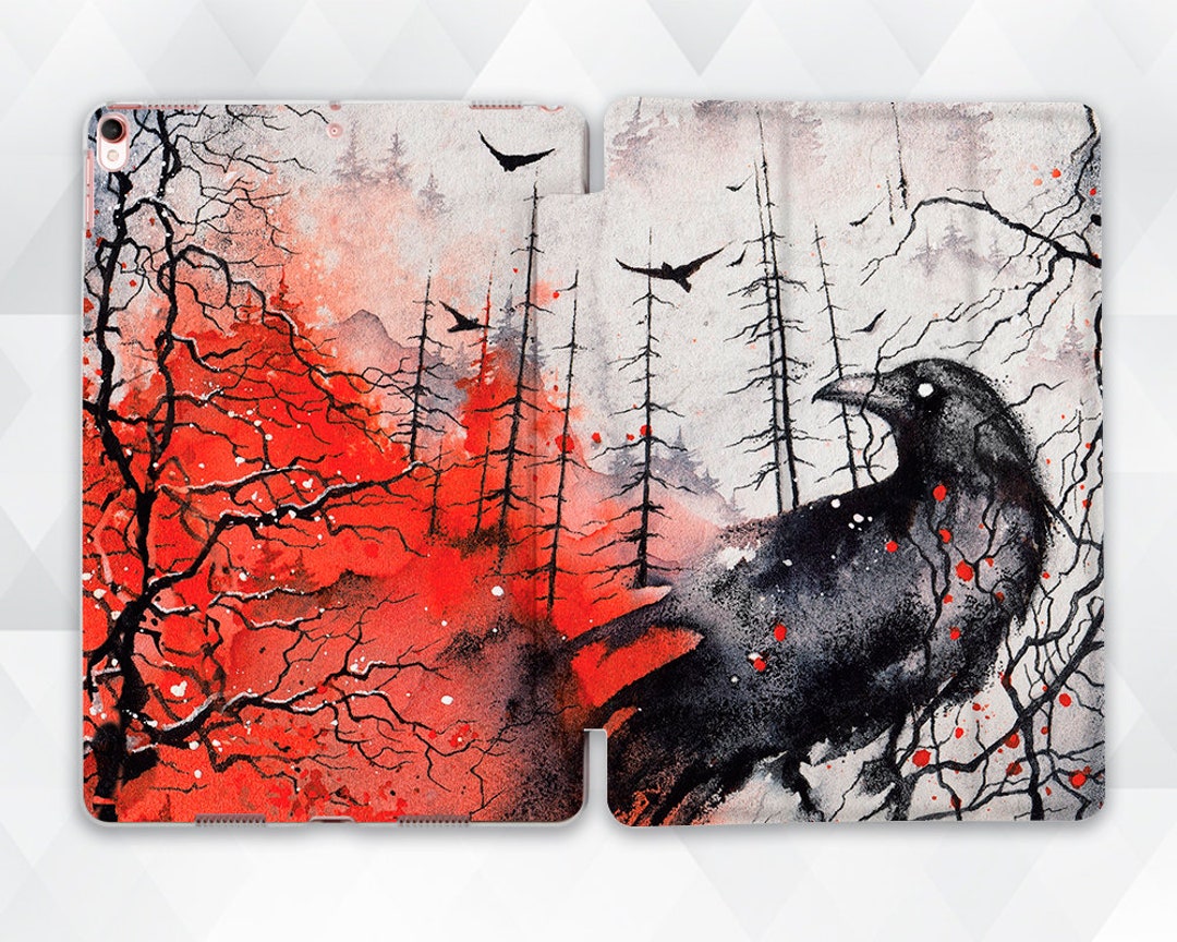 Raven iPad Case Goth Aesthetic iPad 10.2 9.7 Pro 11 10.5 12.9 Air 5 4 ...