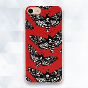 Moth iPhone Case Red Horror iPhone 11 Pro XR X 8 7 Goth Skull Case for ...