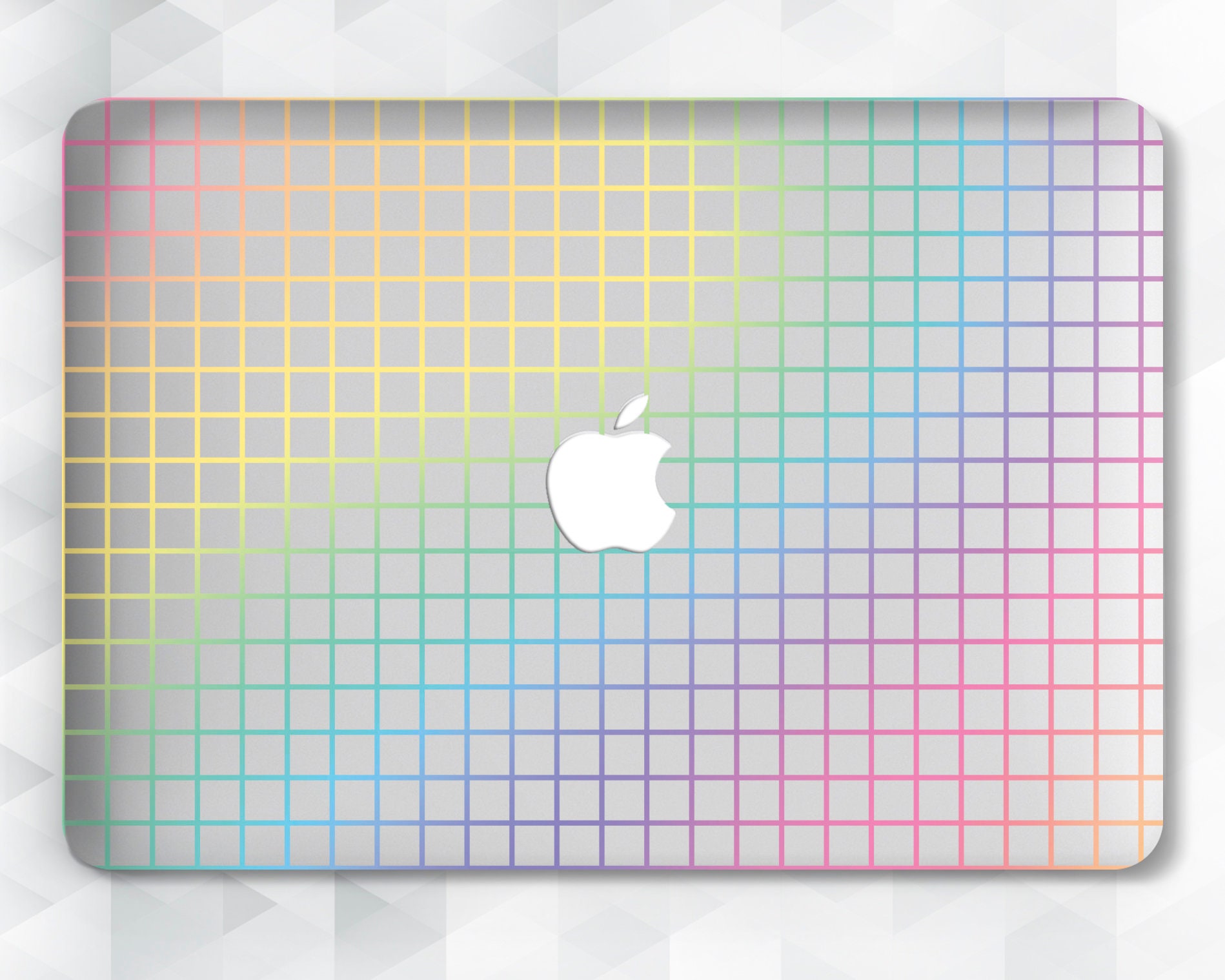 Geometric MacBook Case Rainbow Grid MacBook Pro 13 16 15 Air 13 Inch ...