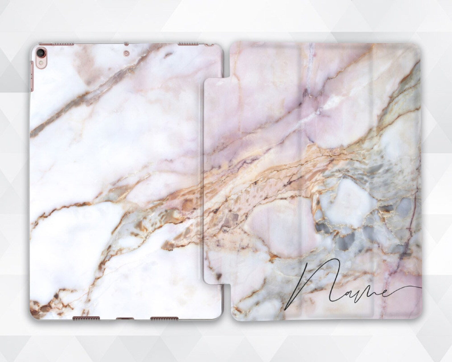 Marble iPad Case Name Girl iPad 9.7 6th Gen Personalized Custom iPad ...