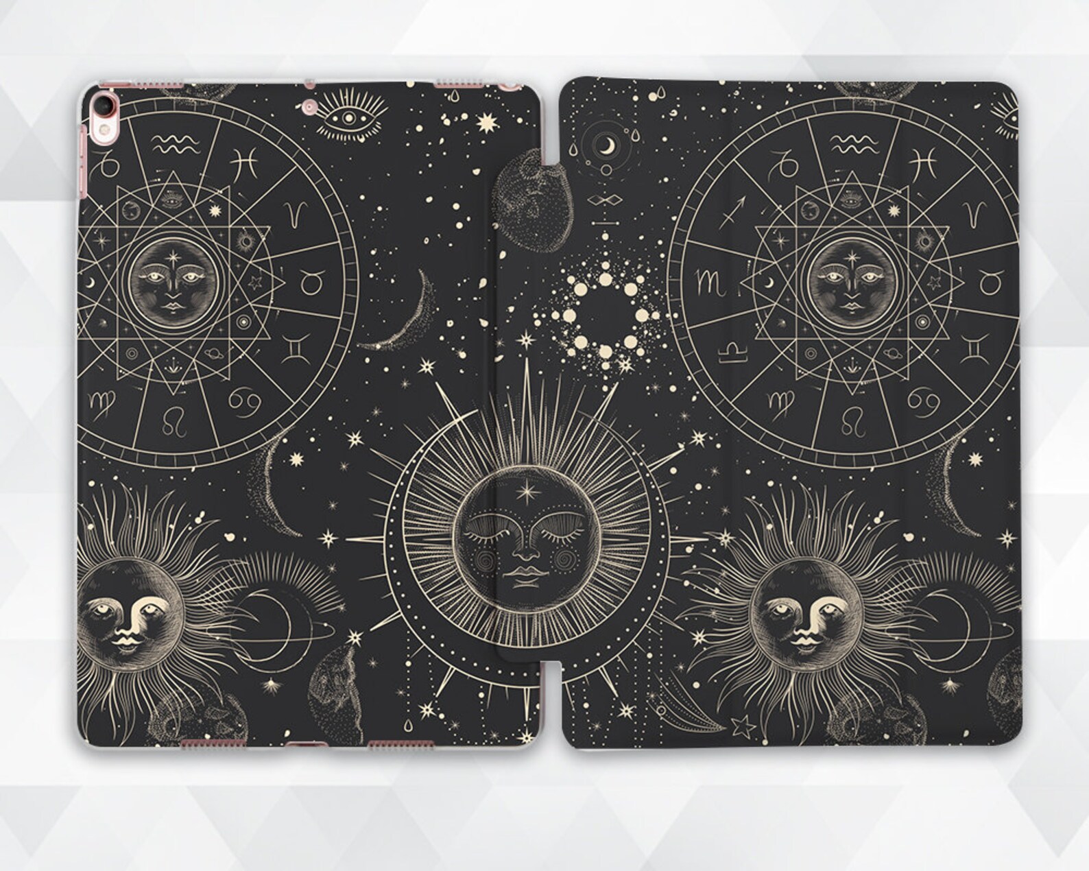 Moon iPad Case Stars Sun iPad 9.7 10.2 8th Pro 11 10.5 12.9 Air 4 3 ...
