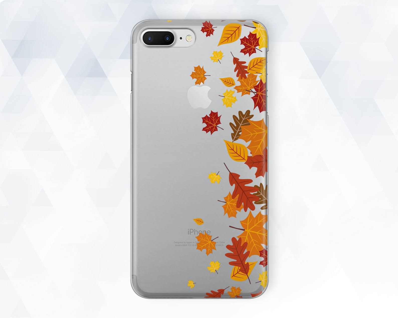 Leaves iPhone Case Cute Nature iPhone XR Xs 8 7 Orange Leaf Case for ...