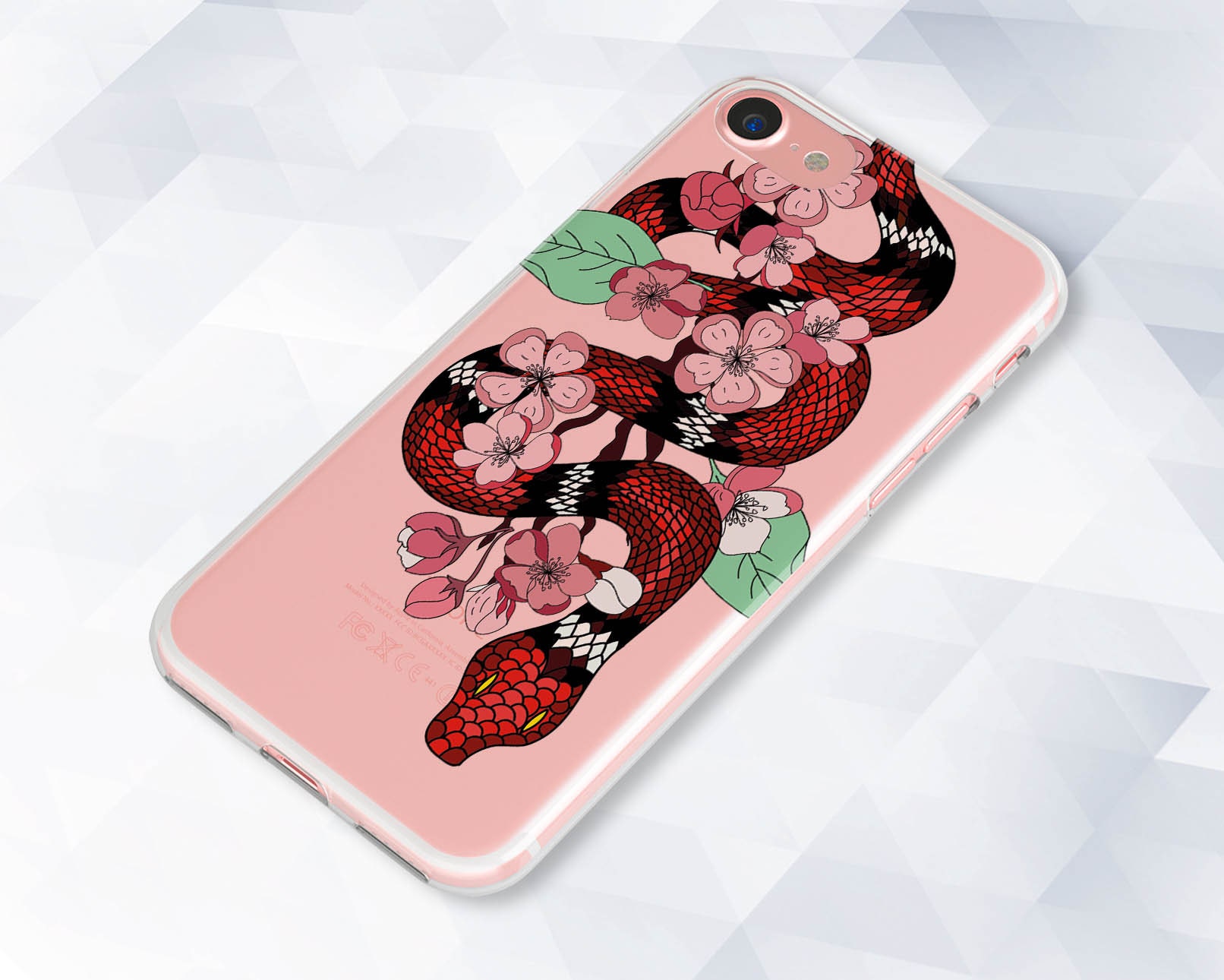 Snake Iphone Case Cute Flowers Iphone XR Xs 8 7 Girl Japanese | Etsy