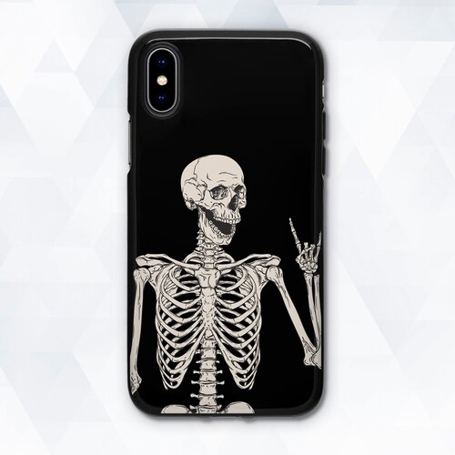 Skeleton Iphone Case Goth Indie Iphone XR X 8 7 Funny Skull - Etsy