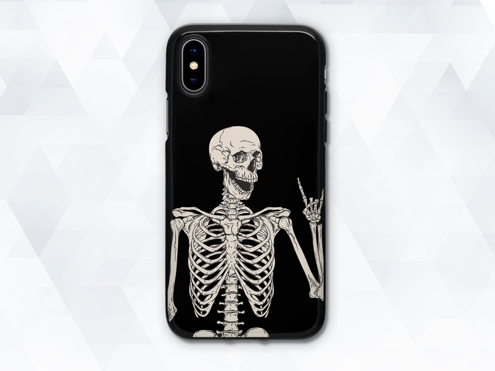 Skeleton Iphone Case Goth Indie Iphone XR X 8 7 Funny Skull - Etsy