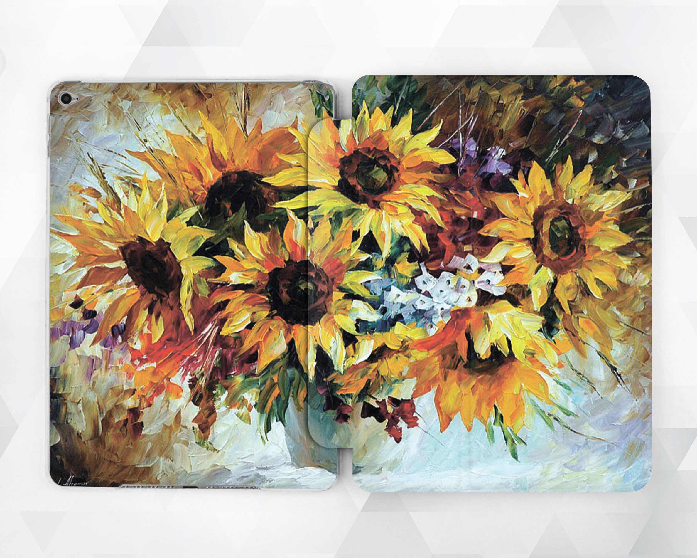 Sunflowers iPad Case Girl Cute iPad 9.7 6th Gen 2018 Floral Art iPad ...