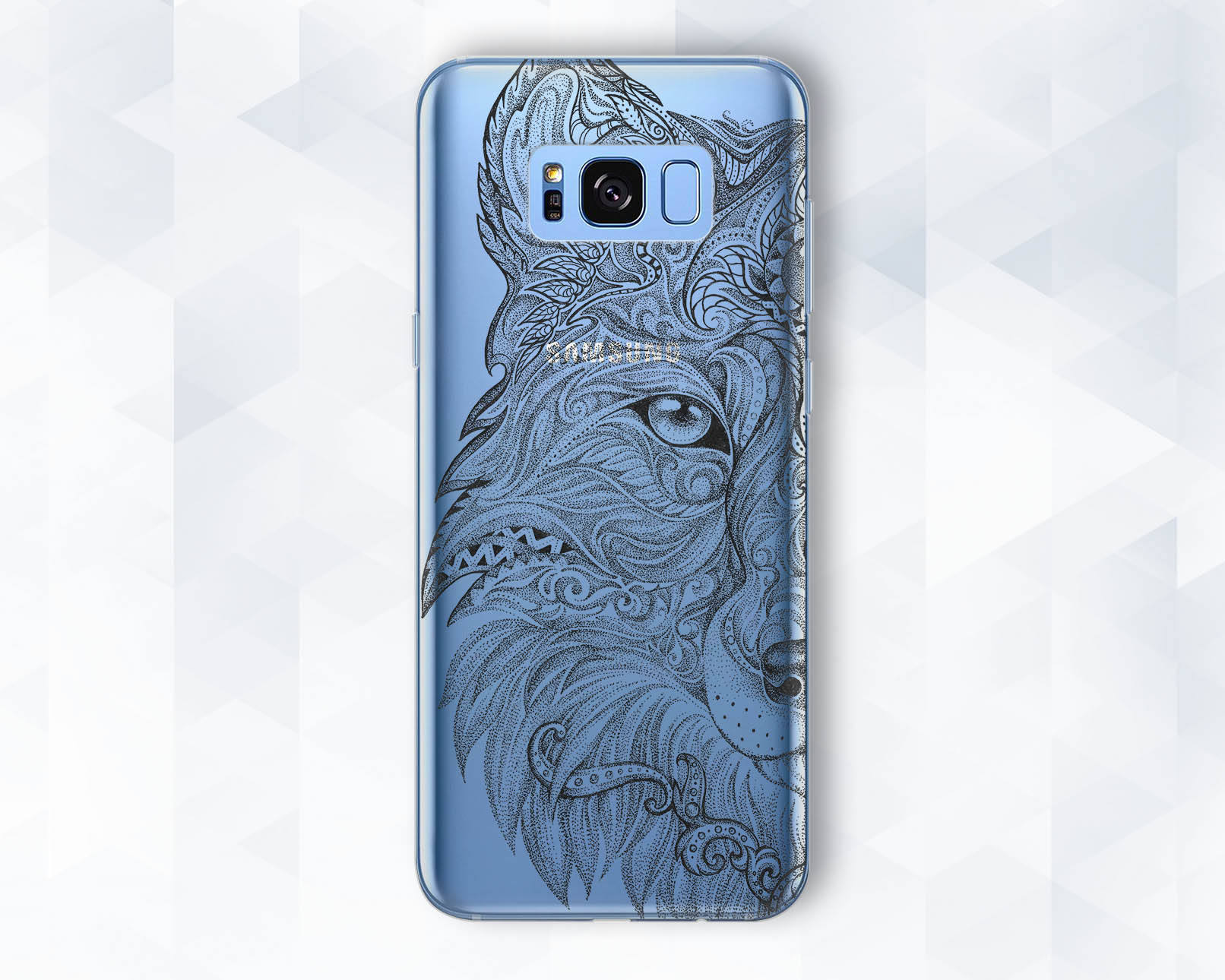 Wolf iPhone case Art Men iPhone XR Xs 8 7 Ethnic Tribal case | Etsy