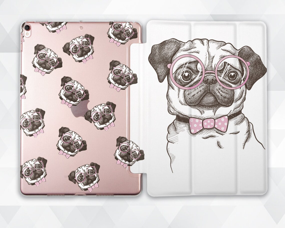 Dog iPad case Cute Pug iPad 9.7 6th 10.2 7th gen for Kids | Etsy