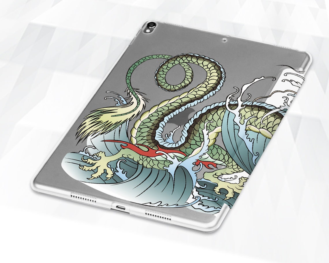 Dragon iPad case Vintage Japan iPad 9.7 6th gen 2018 Retro Art | Etsy