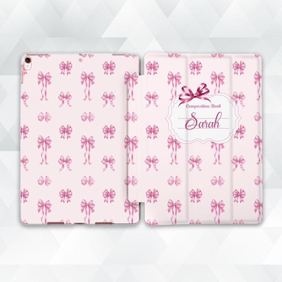 Name iPad Case Cute Bows iPad Air 5 iPad 10th 9th Pro 12.9 11 10.2 10.9 ...