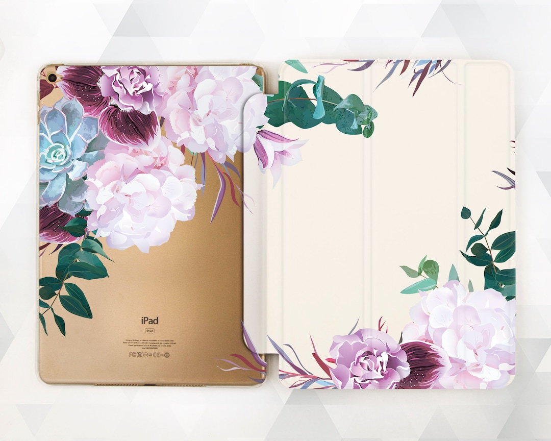Floral iPad Case Girl Flowers iPad 9.7 6th Gen 2018 Cute Cactus iPad ...
