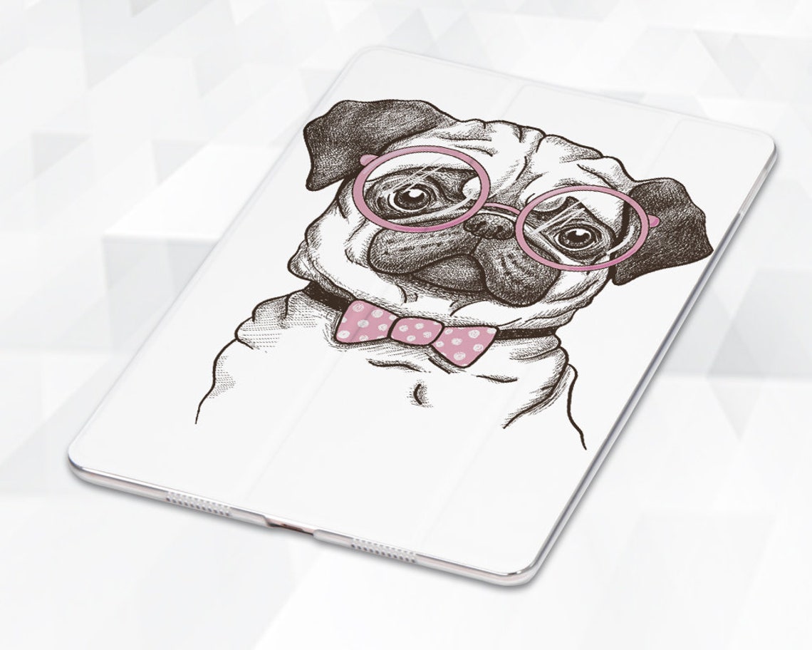 Dog iPad case Cute Pug iPad 9.7 6th 10.2 7th gen for Kids | Etsy