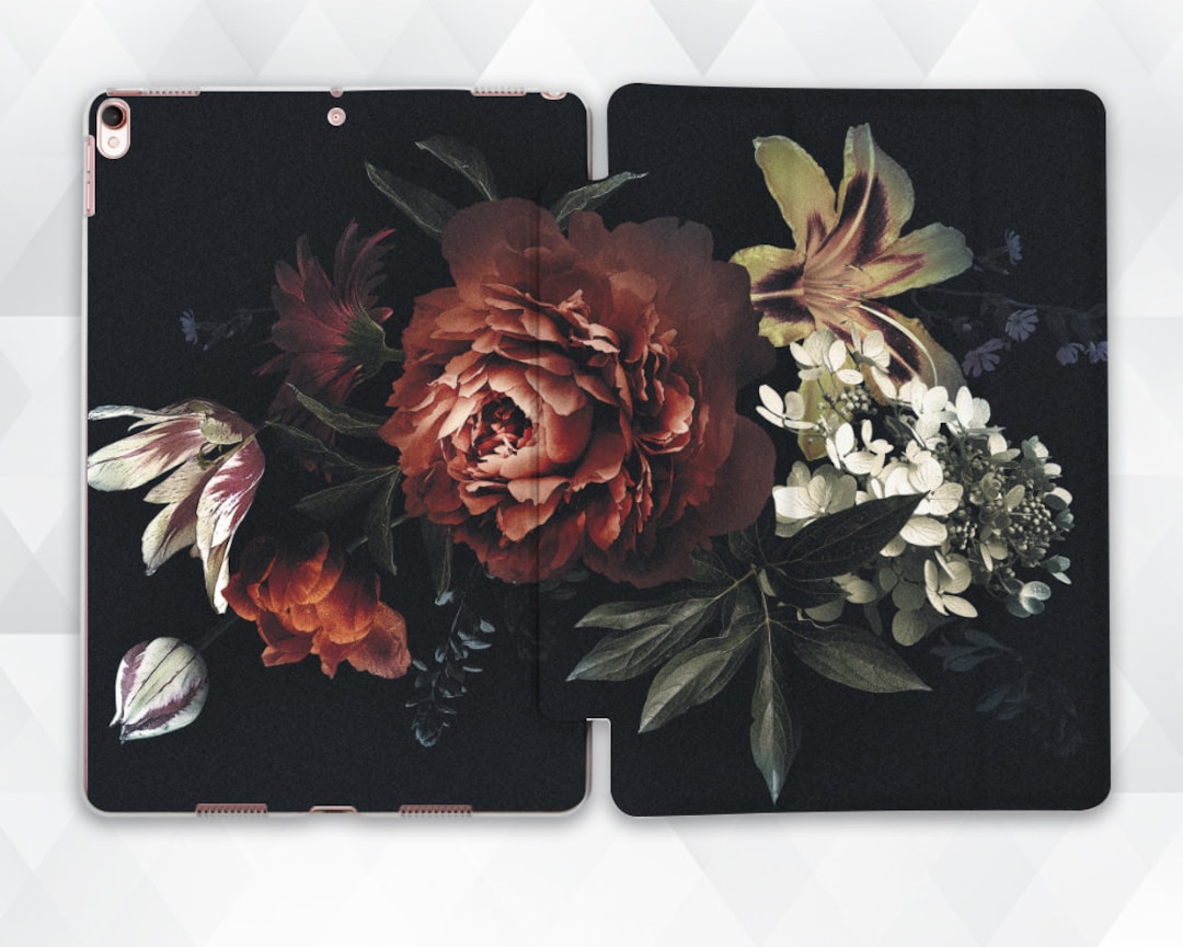 Flowers iPad Case Girl Vintage iPad 9.7 10.2 8th Pro 11 10.5 12.9 Air 4 ...