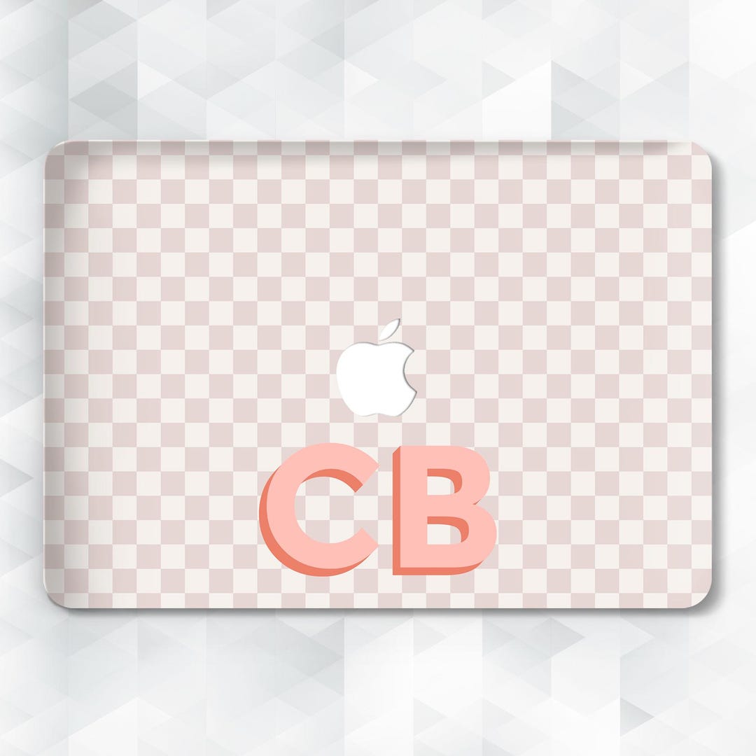 Initials MacBook Case Aesthetic Monogram MacBook Pro 13 14 Air 13 M2 M1 ...