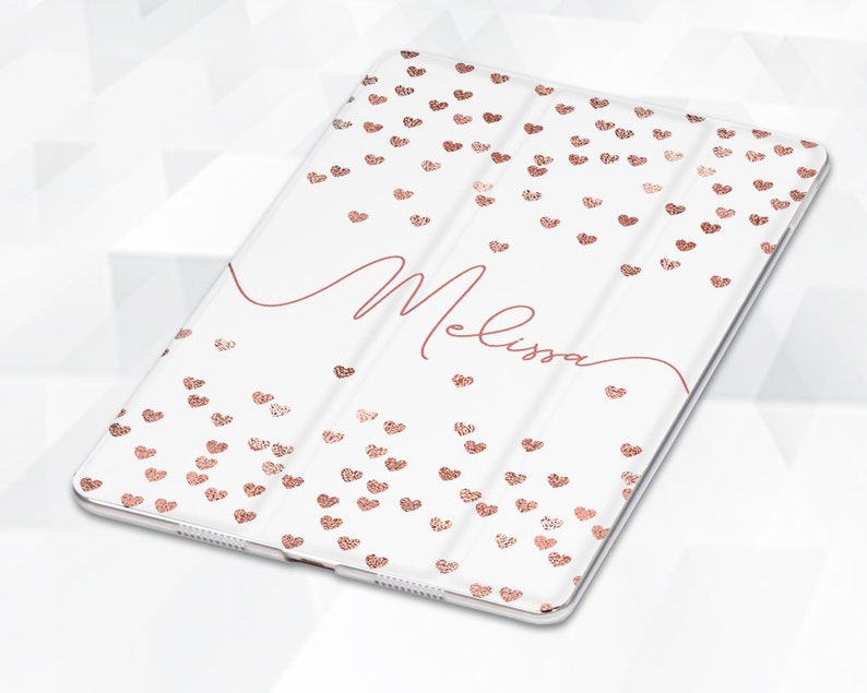 Name iPad Case Cute Hearts iPad 10.2 9th 9.7 Pro 11 10.5 12.9 Air 5 4 ...