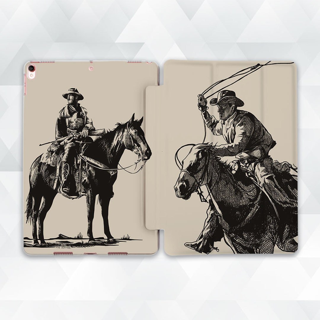 Western iPad Case Retro Aesthetic iPad Air 5 iPad 10th 9th Pro 12.9 11 ...