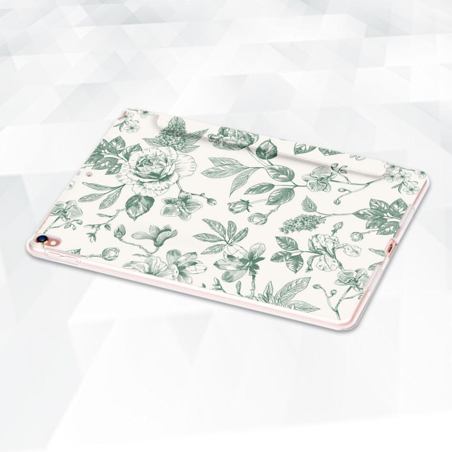 Floral iPad Case Green Flowers iPad Air 5th iPad 10th 9th Pro 12.9 11 ...