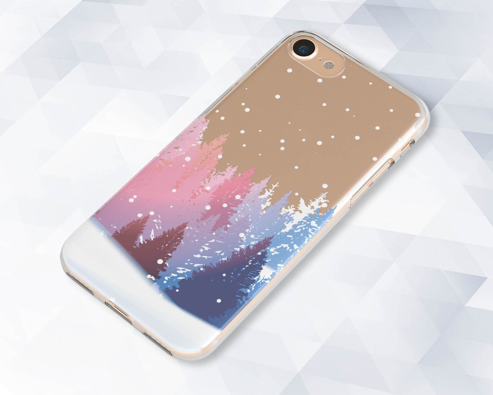 Winter iPhone Case Cute Nature iPhone 11 Pro XR Xs 8 7 Christmas Trees ...