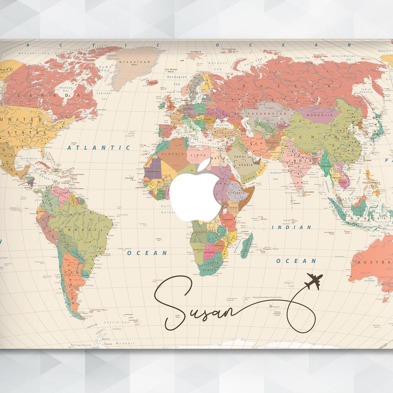 MacBook Air M2 Map Case - Etsy