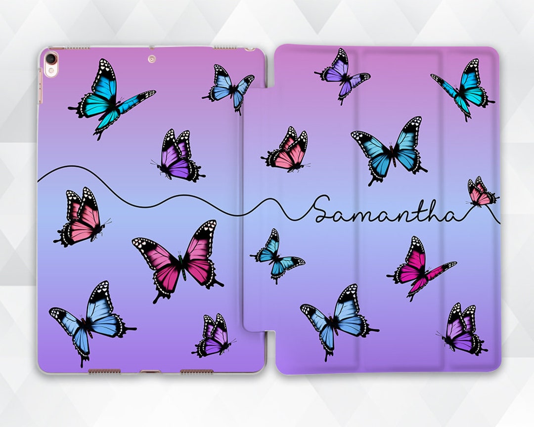 Name iPad Case Cute Butterflies iPad 10.2 9.7 Pro 11 10.5 12.9 Air 5 4 ...