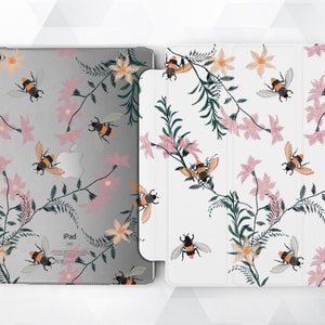 Bee iPad Case 6th Gen Floral Girl iPad 9.7 2018 Cute Flowers iPad Pro ...