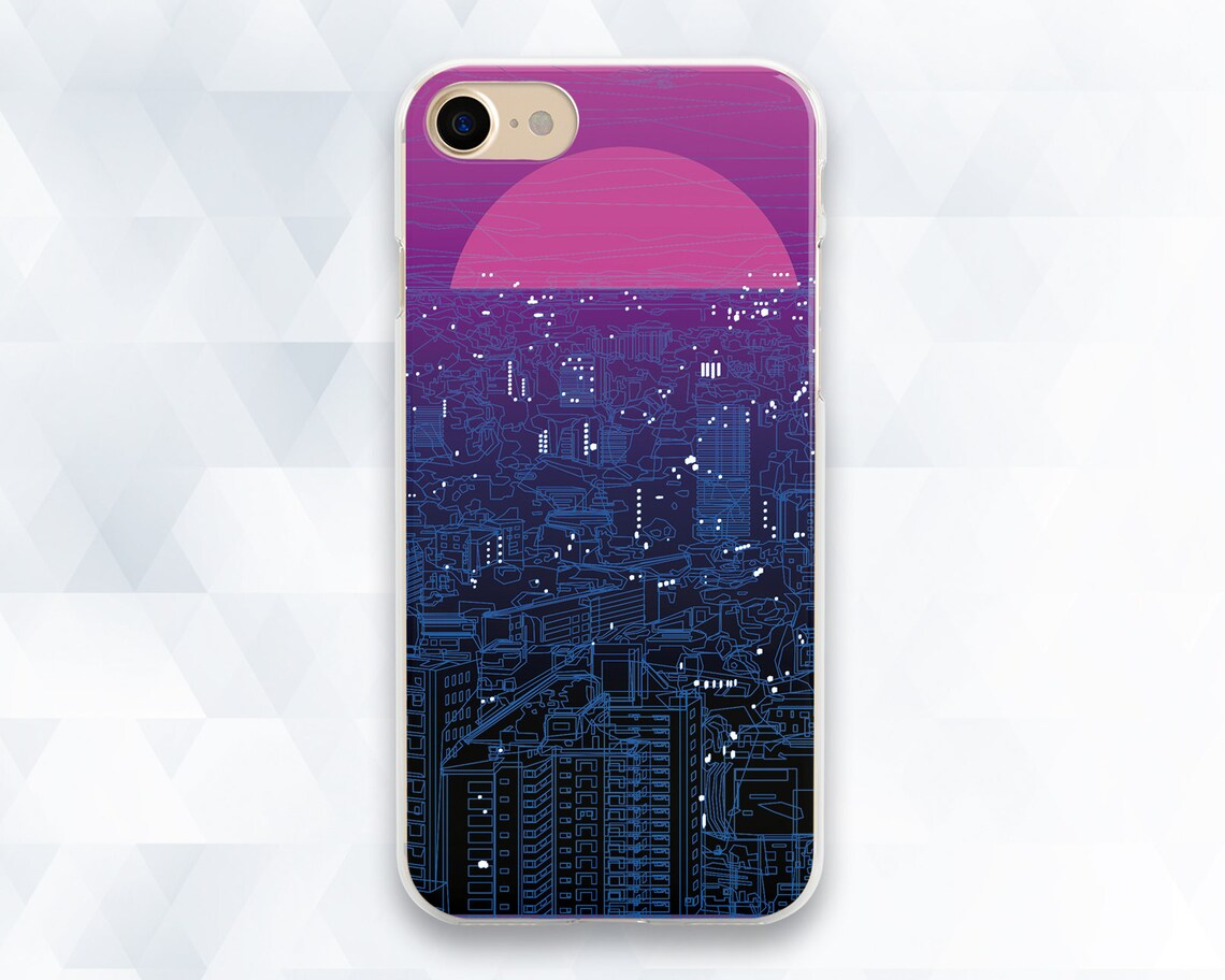 Vaporwave iPhone case Retro Urban iPhone 11 Pro XR X 8 7 80s | Etsy