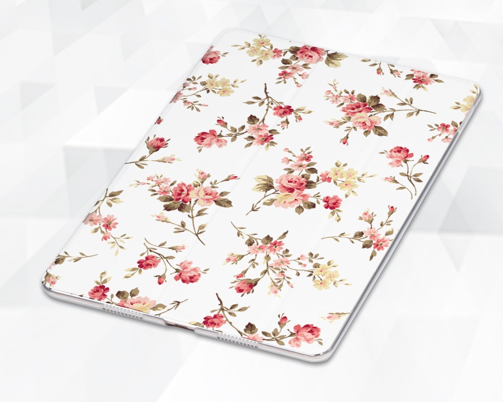 Name iPad Case Girl Cute iPad 9.7 10.2 Personalized Flowers iPad Pro 11 ...