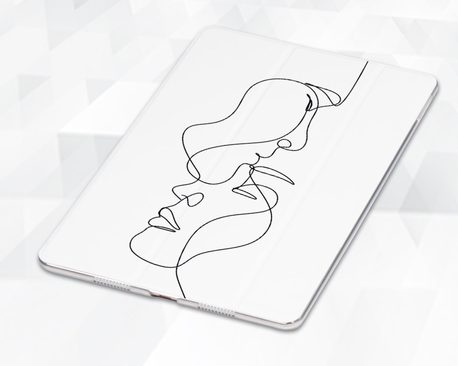 Line Art Ipad Case Girls Cute Ipad 9.7 10.2 Modern Floral Ipad | Etsy