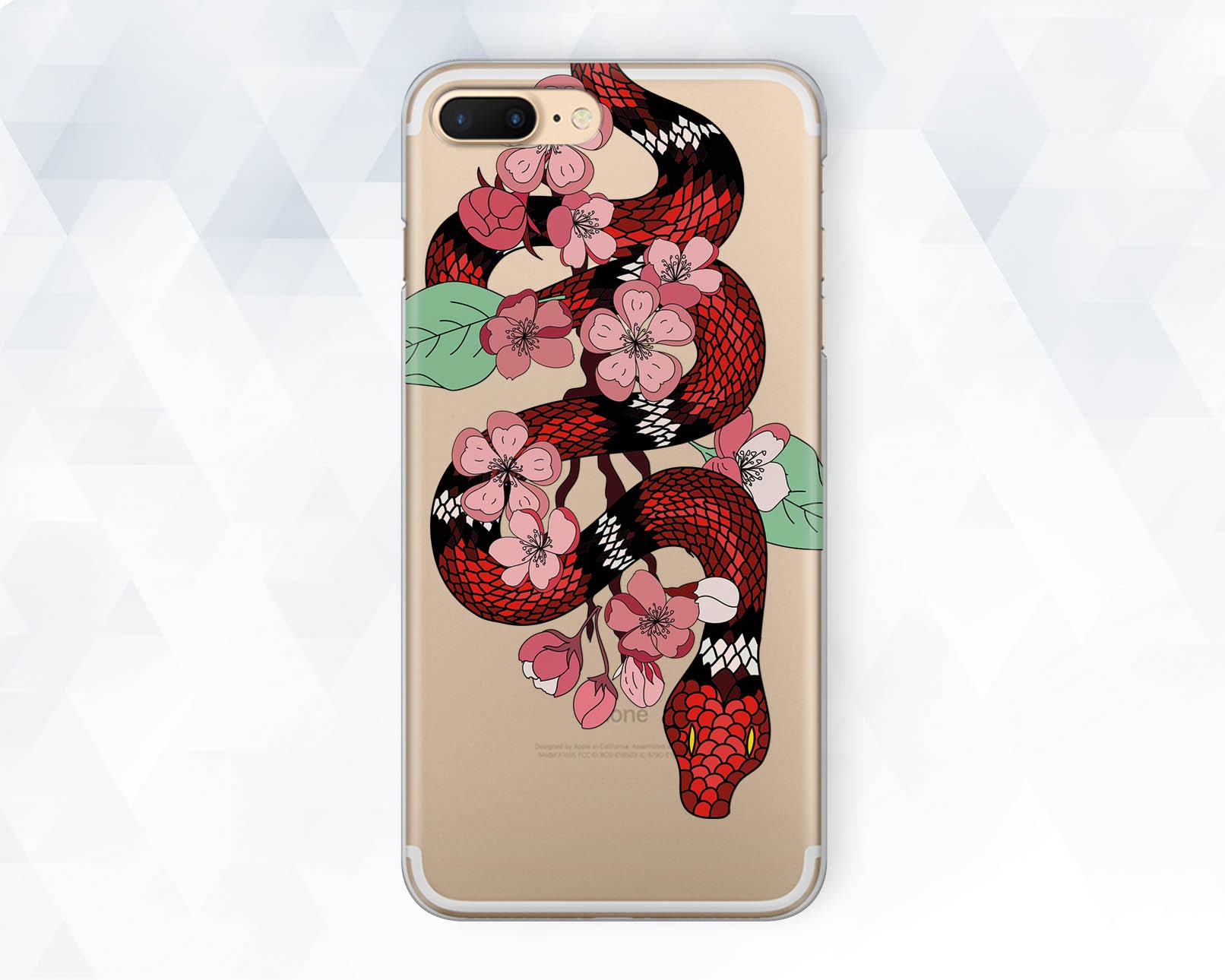 Snake Iphone Case Cute Flowers Iphone XR Xs 8 7 Girl Japanese | Etsy