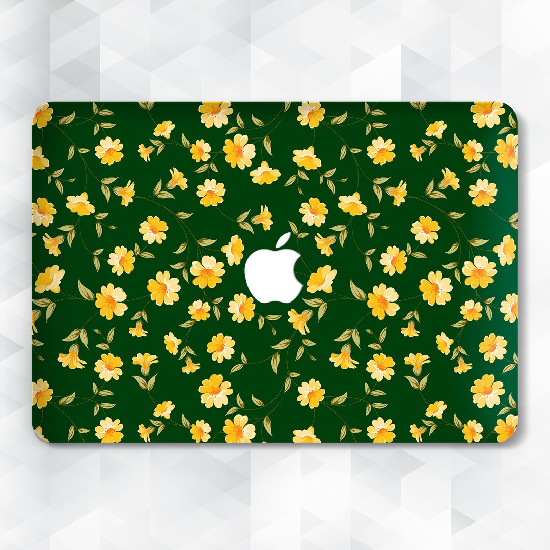 Floral MacBook Case Yellow Flowers MacBook Pro 13 14 Air 13 M2 M1 Air ...