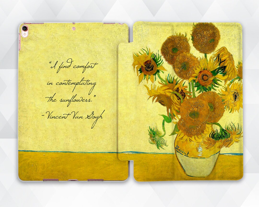 Van Gogh iPad Case Sunflowers Art iPad 10.2 9.7 Pro 11 10.5 12.9 Air 4 ...