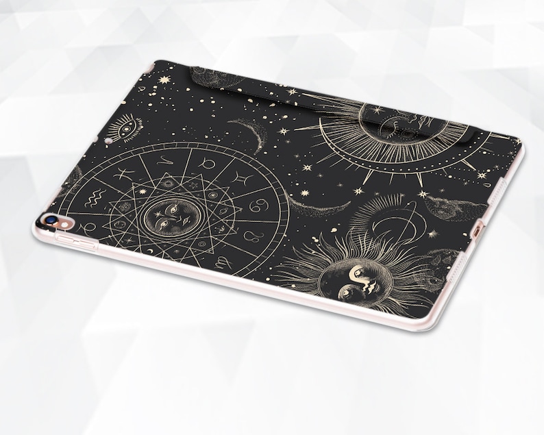 Moon iPad Case Stars Sun iPad 9.7 10.2 8th Pro 11 10.5 12.9 Air 4 3 ...