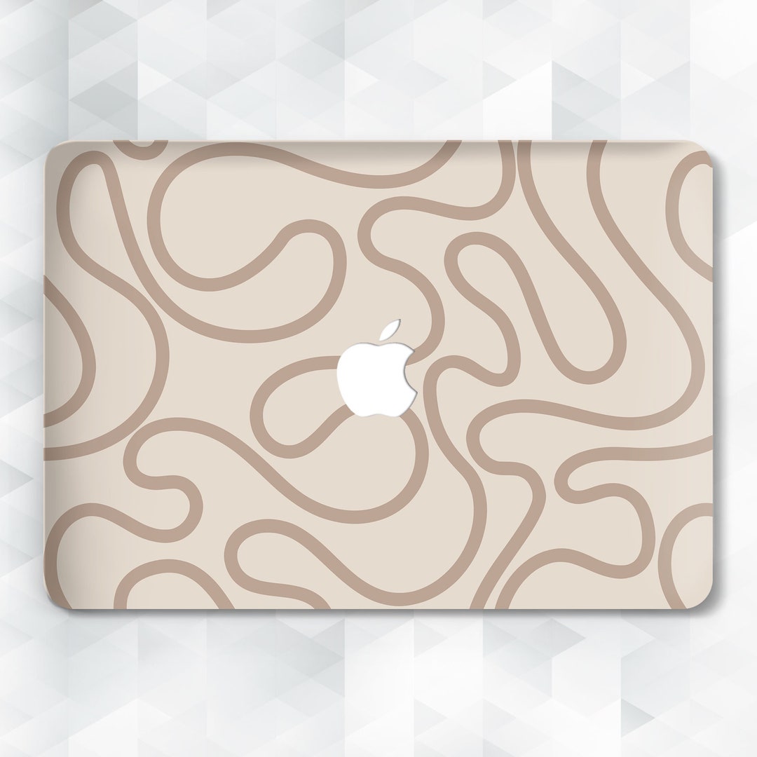 Aesthetic MacBook Case Brown Lines MacBook Pro 13 14 Inch Air 13 M2 Air ...