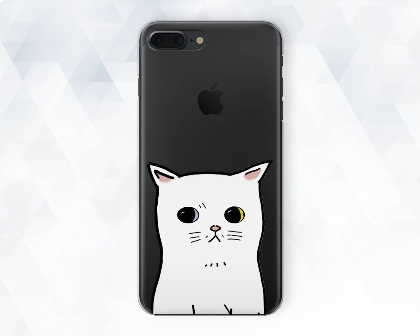 Cat Iphone Case Kawaii Cute Iphone XR Xs 8 7 6 Girl Clear Case - Etsy